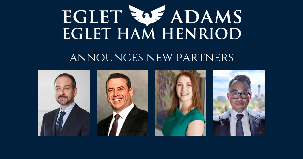 Eglet Law is now Eglet Law Eglet Ham Henriod